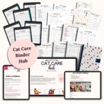 Cute cat care planner printable + digital binder - Jess Caticles